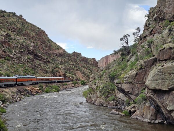 Take a scenic railroad ride on the Royal Gorge Route Railroad